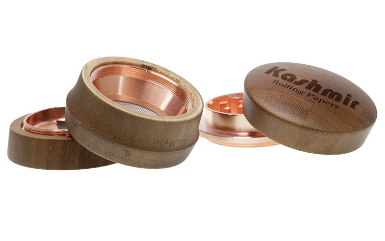 Grind Cannabis with Kashmir 60mm 4-part Bamboo Grinder