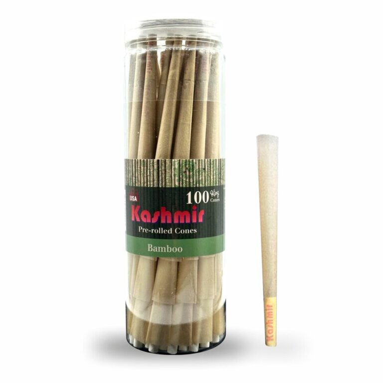 Pre Rolled Bamboo Cones - King Size - 100ct Pack - Kashmir420